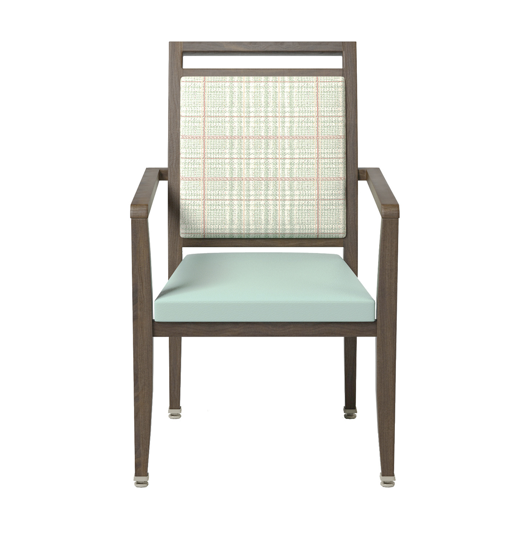 9202-1 Aluminum Stacking Arm Chair